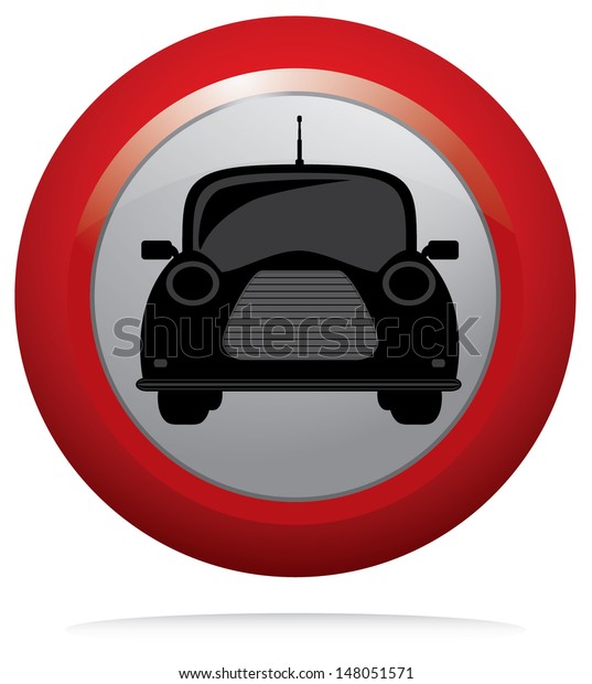 Vintage Car Button Isolated Vehicle Button Stock Vector (Royalty Free ...