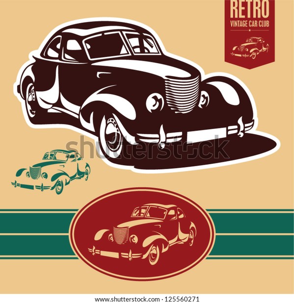 Vintage Car Label Stock Vector (Royalty Free) 125560271