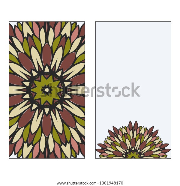 Vintage Card Patterns Mandala Floral Ornaments Stock Vector (Royalty ...