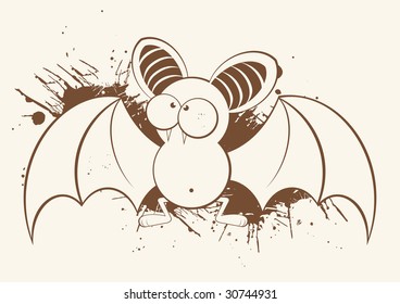 Vintage Cartoon Bat Stock Vector (Royalty Free) 30744931