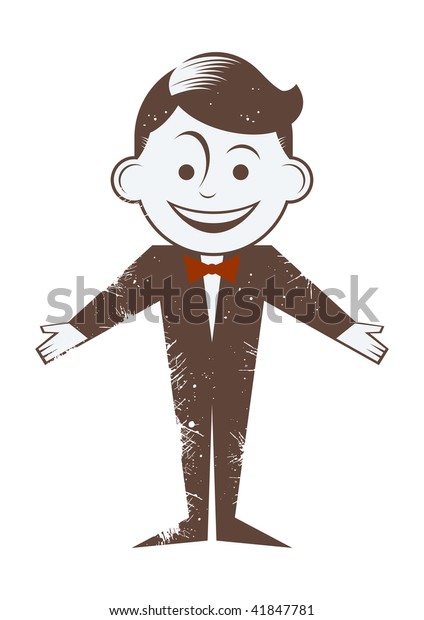 Vintage Cartoon Boy Stock Vector (Royalty Free) 41847781 | Shutterstock