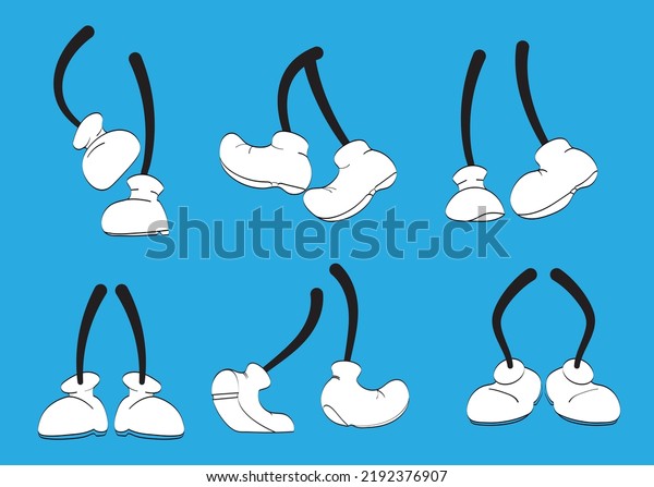 Vintage Cartoon Legs Set Vector Cute Stock Vector (Royalty Free ...