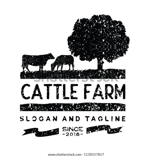 Vintage Cattle Beef Logo Design Inspiration Stock Vector (Royalty Free ...