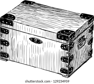 Vintage Chest Stock Vector (Royalty Free) 129234959 | Shutterstock