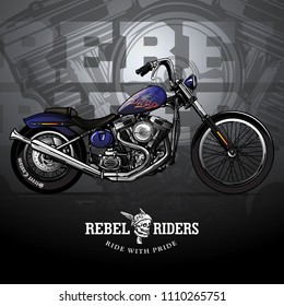 Vintage Chopper Motorcycle Poster Stock Vector (Royalty Free ...