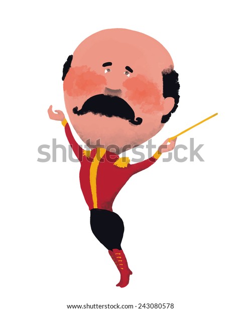 Vintage Circus Orchestra Conductor Vector May Stock Vector (Royalty ...