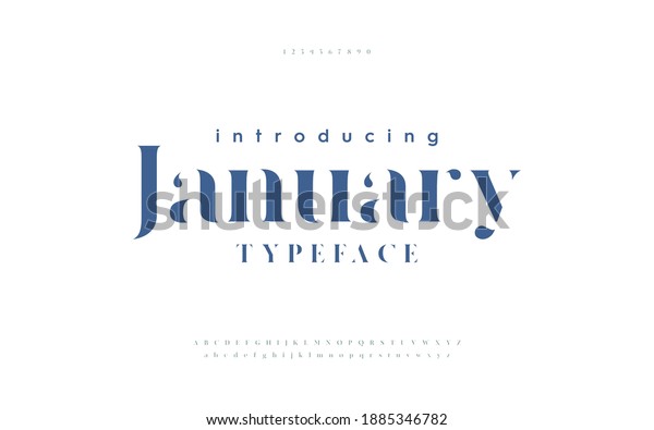 Vintage Classic Typography Font Set Design Stock Vector (Royalty Free ...