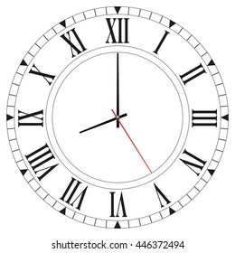 Clock Watch Line Art Drawing Illustration Stock Vector (Royalty Free ...