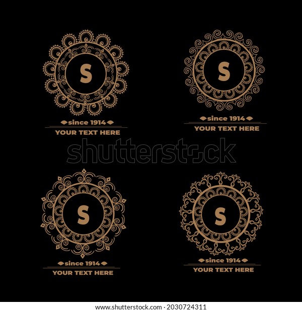 Vintage Collection Logo Monogram Design Stock Vector (Royalty Free ...