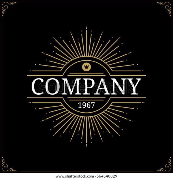 Vintage Company Logo Template Vector Illustration Stock Vector (Royalty ...