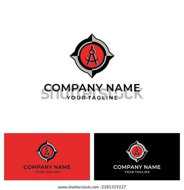 Vintage Compass Emblem Logo Design Stock Vector (Royalty Free ...