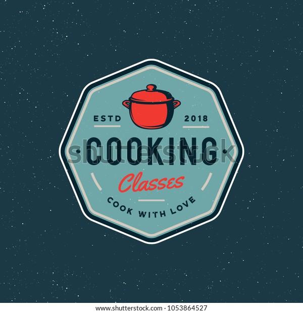 Vintage Cooking Classes Logo Retro Styled Stock Vector (Royalty Free ...