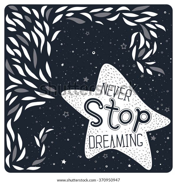 Vintage Cute Poster Design Hand Drawn Stock Vector (Royalty Free ...