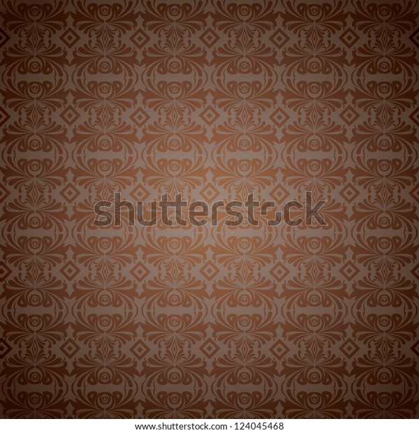 Vintage Dark Brown Background Abstract Forms Stock Vector (Royalty Free ...