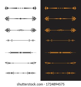 Vintage Decoration Design Elements Page Decor Stock Vector (Royalty ...