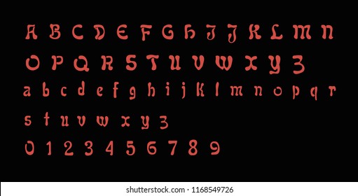 Red Devil Modern Gothic Font: เวกเตอร์สต็อก (ปลอดค่าลิขสิทธิ์ ...