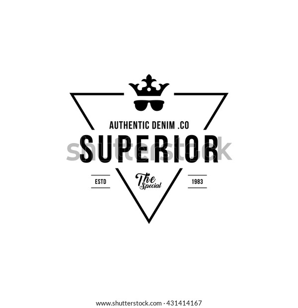 Vintage Denim Jeans Frame Logo Classical Stock Vector (Royalty Free ...
