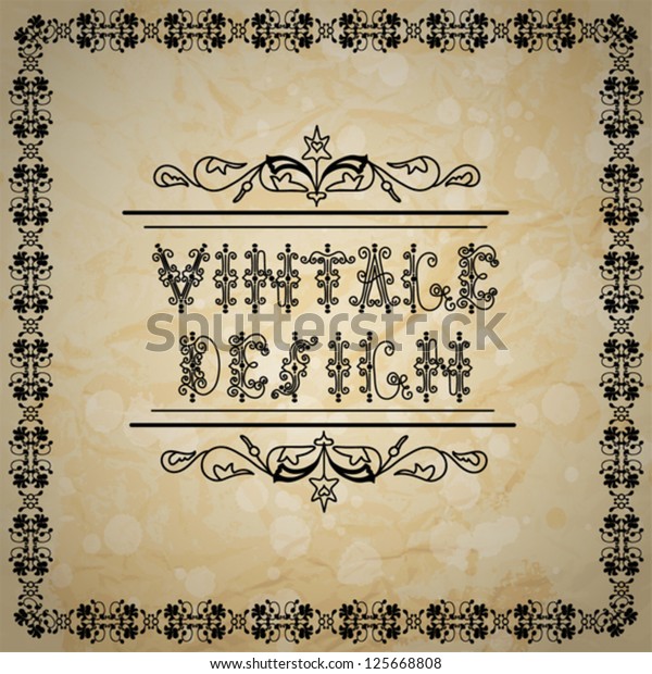 Vintage Design Stock Vector (Royalty Free) 125668808 | Shutterstock