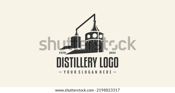 Vintage Distillery Logo Design Vector Creative Stock Vector (Royalty ...