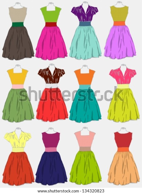 Vintage Dress Background Design Vector Stock Vector (Royalty Free ...