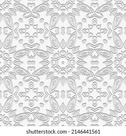Vintage Embossed White Background Cover Design Stock Vector (Royalty ...