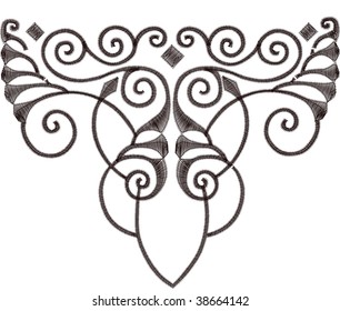 Vintage Embroidery Border Stock Vector (Royalty Free) 38664142