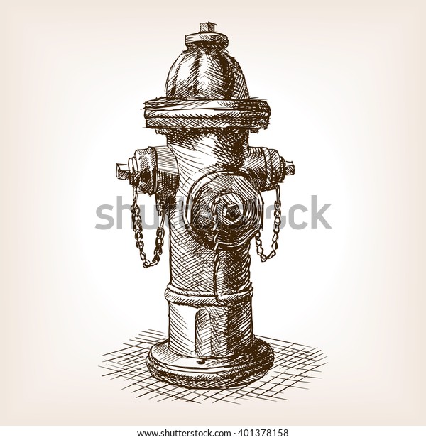 Vintage Fire Hydrant Sketch Style Vector Stock Vector (Royalty Free ...