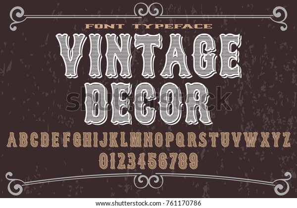 Vintage Font Alphabet Handcrafted Vector Named Stock Vector (Royalty ...