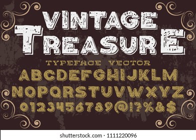 Retro Movie Font 1950s 1960s Cinema Stock Vector (Royalty Free) 1813933640