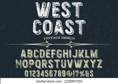 Vintage Font Typeface Vector Named Vintage Stock Vector (Royalty Free ...