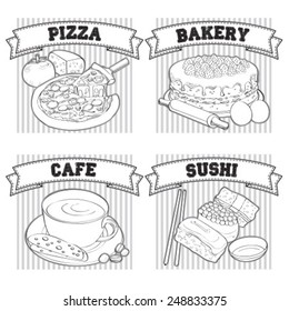 Vintage Food Vector Stock Vector (Royalty Free) 248833375 | Shutterstock
