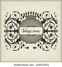 56,627 Royal vintage crown frame Images, Stock Photos & Vectors ...