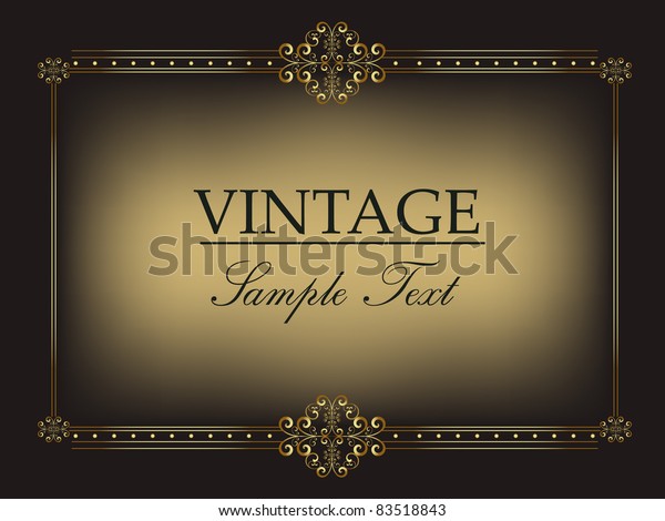 Vintage Frame Design Stock Vector (Royalty Free) 83518843 | Shutterstock