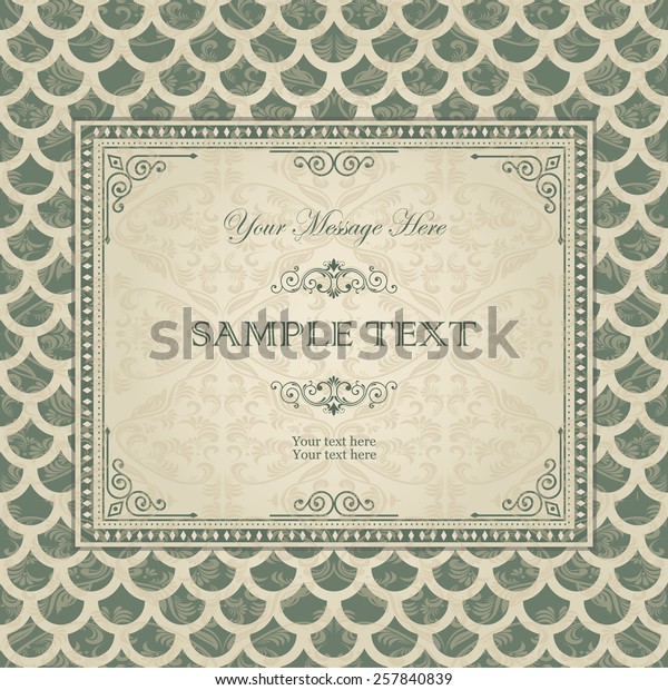 Vintage Frame On Retro Background Design Stock Vector (Royalty Free ...