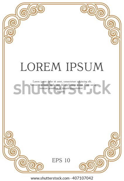 Vintage Frame Text On White Background Stock Vector (Royalty Free ...