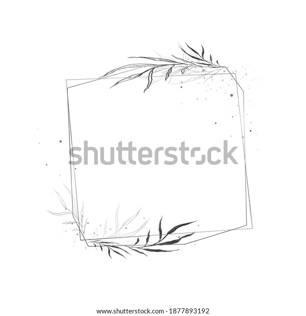 Vintage Frame Vector Black White Illustration Stock Vector (Royalty ...