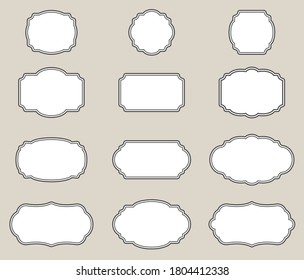 Vintage Frames Stickers Collectionvector Illustration Vintage Stock ...