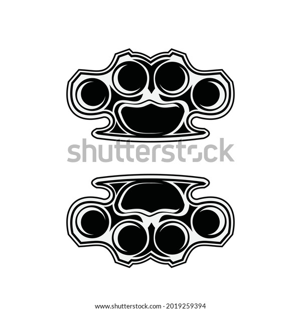 Vintage Gangster Knuckles Design Vector Isolated Stock Vector (Royalty ...