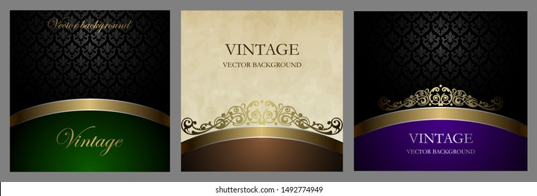 Golden Vintage Menu Design Stock Vector (Royalty Free) 86874970