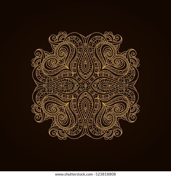 Vintage Gold Decorative Element Stock Vector (Royalty Free) 523818808