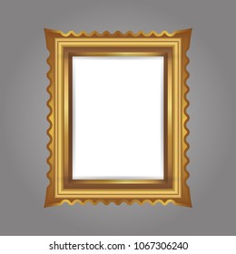 Vintage Gold Frame Vector Illustration Stock Vector (Royalty Free) 1067306240 | Shutterstock