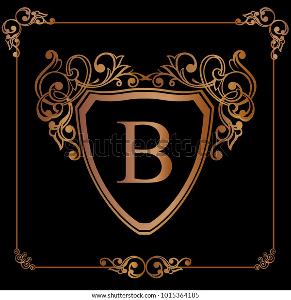 Vintage Gold Logos Crest Elegant Emblem Stock Vector (Royalty Free ...