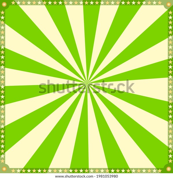 Vintage Green Circus Background Template Vector Stock Vector (Royalty ...