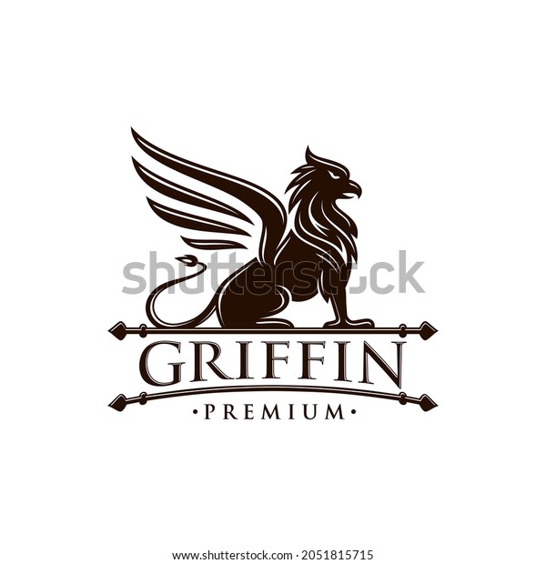 Vintage Griffin Griffon Logo Design Stock Vector (Royalty Free) 2051815715 Vintage Griffin Griffon Logo Design Stock Vector (Royalty Free) 2051815715