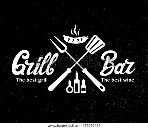 Vintage Grill Bar Logo Design Grange Stock Vector (Royalty Free ...