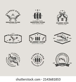 Vintage Gun Logo Template Vector Stock Vector (Royalty Free) 2143681853 ...