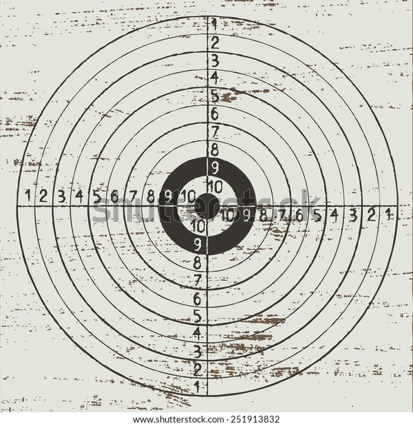 Vintage Hand Drawn Target On White Stock Vector (Royalty Free) 251913832
