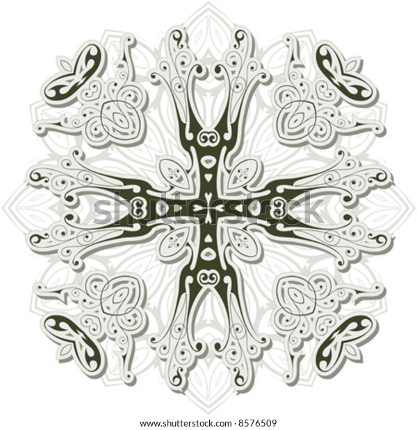Vintage Heraldic Cross Stock Vector (Royalty Free) 8576509 | Shutterstock