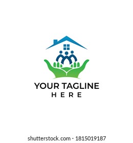 Vintage House Hand Logo Vector Design: เวกเตอร์สต็อก (ปลอดค่าลิขสิทธิ์ ...