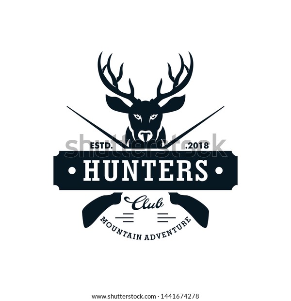 Vintage Hunter Logo Design Vector Stock Vector (Royalty Free ...